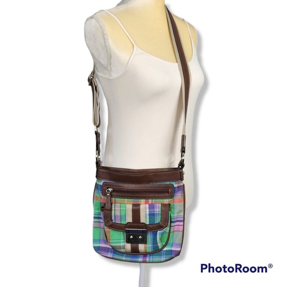 Chaps | Bags | Vintage Chaps 9s Pastel Plaid Crossbody Bag Purse Marcie ...
